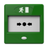 FP3 Manual Call Point Resettable Double Pole – Green - CQR Security